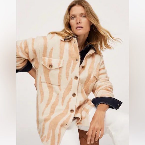 Mango | Sweaters | Mango Animal Print Shacket | Poshmark